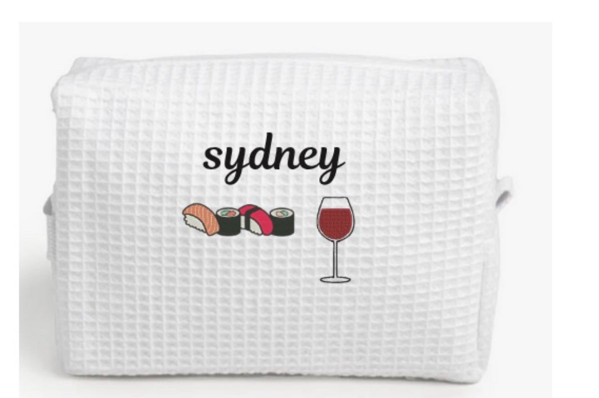 Custom Embroidered Waffle Pouch – Royal NY