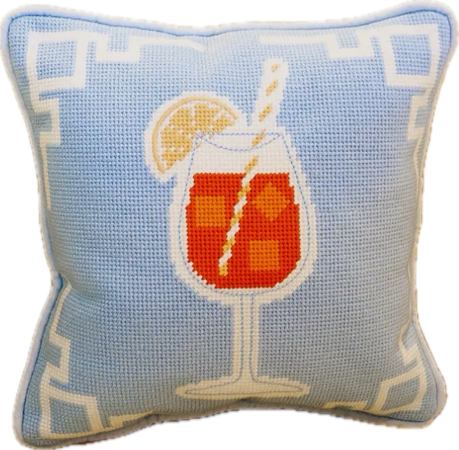 Aperol Spritz Needlepoint Pillow – Royal NY